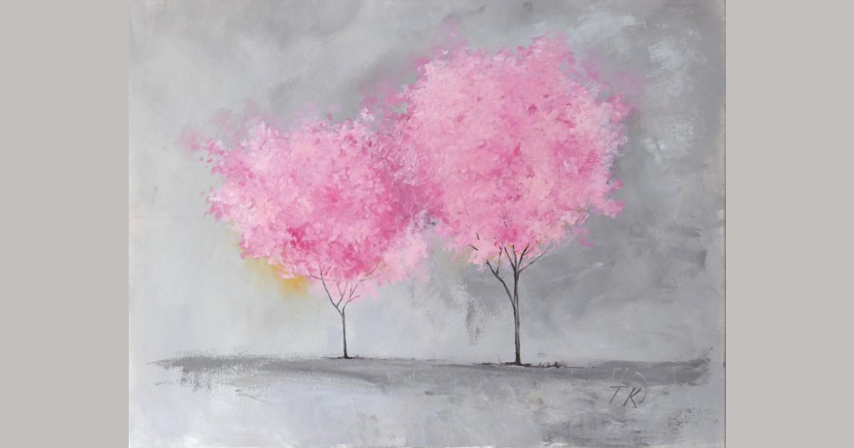 Two cherry trees | Tatiana Karchevskaya | Online Gallery