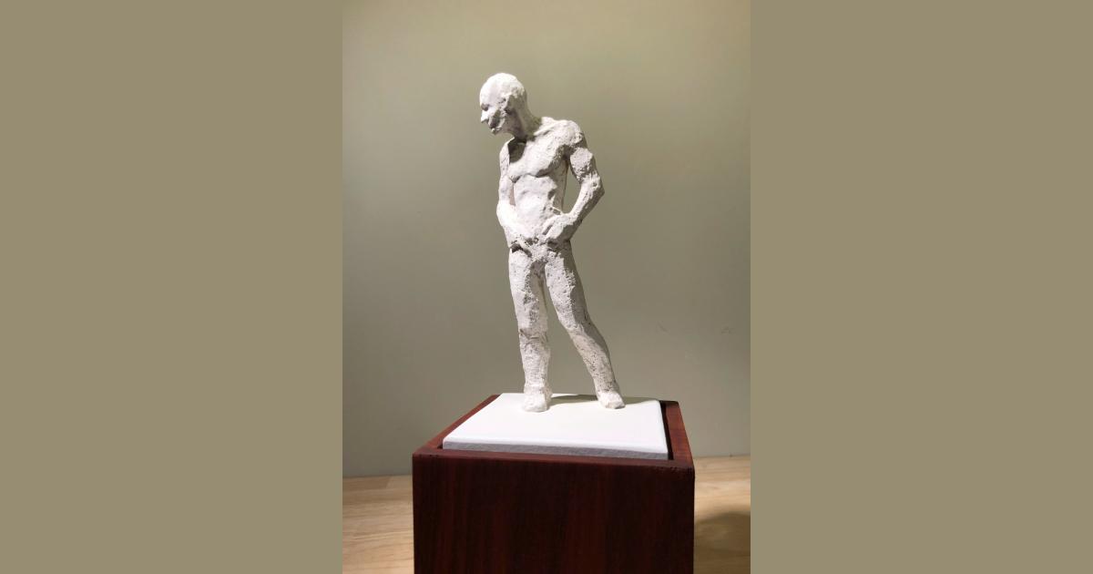 Sculpture Man leaning on one leg - Wandering # 1 | Dirk Dupre | Online ...
