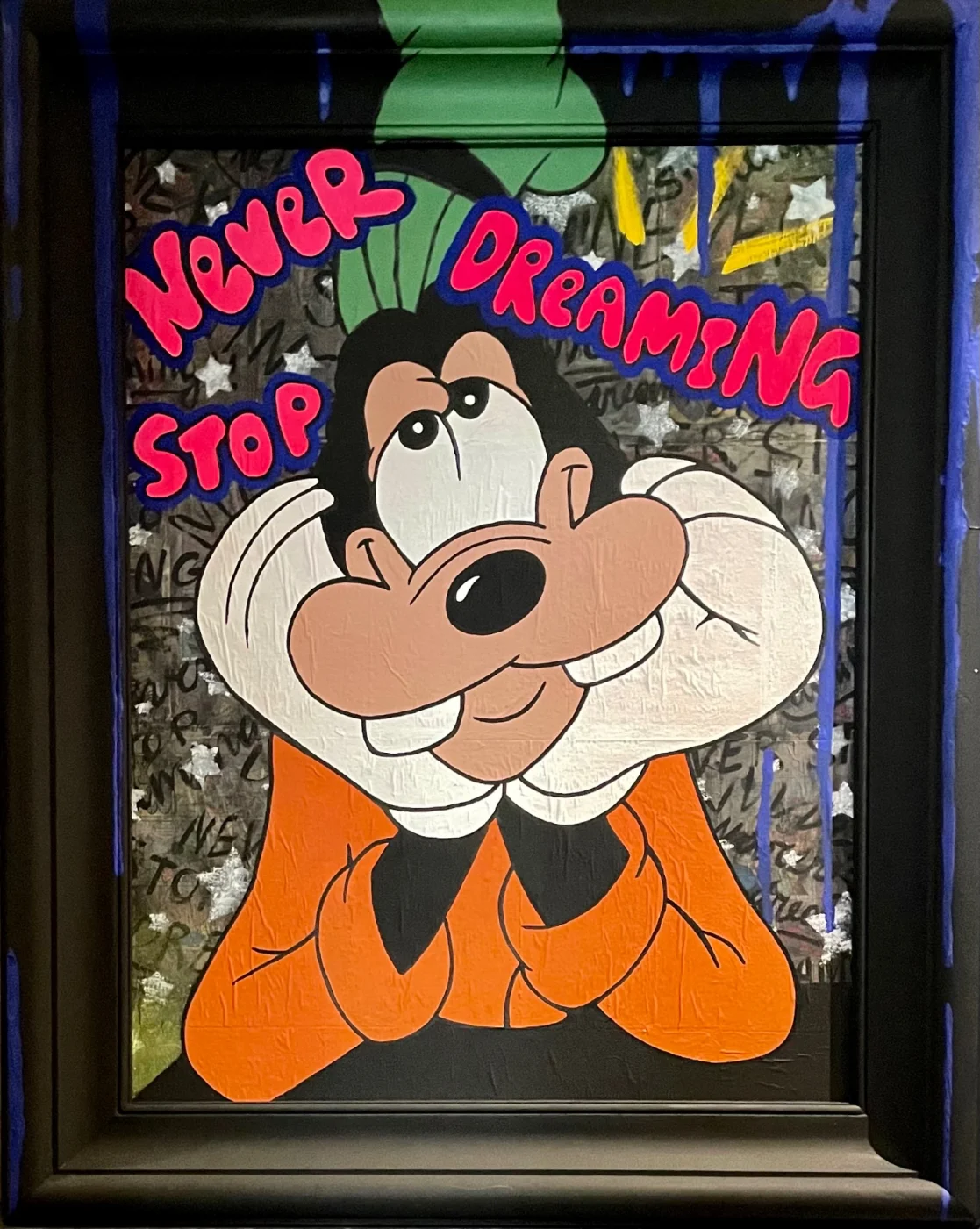 Never stop dreaming. Contemporary art acrylic painting on canvas ...