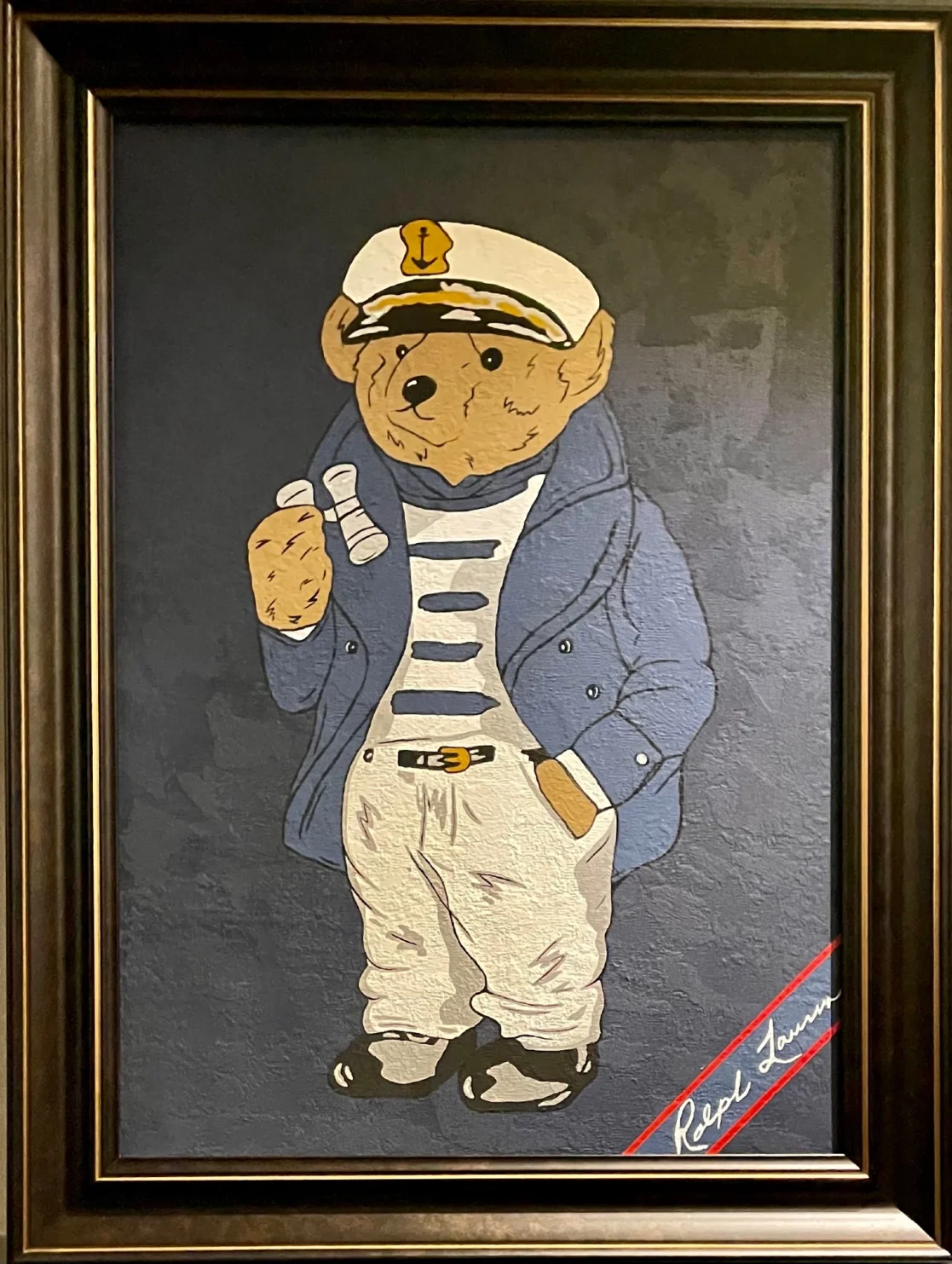 Ralph Lauren bear. Contemporary art acrylic painting on canvas ...