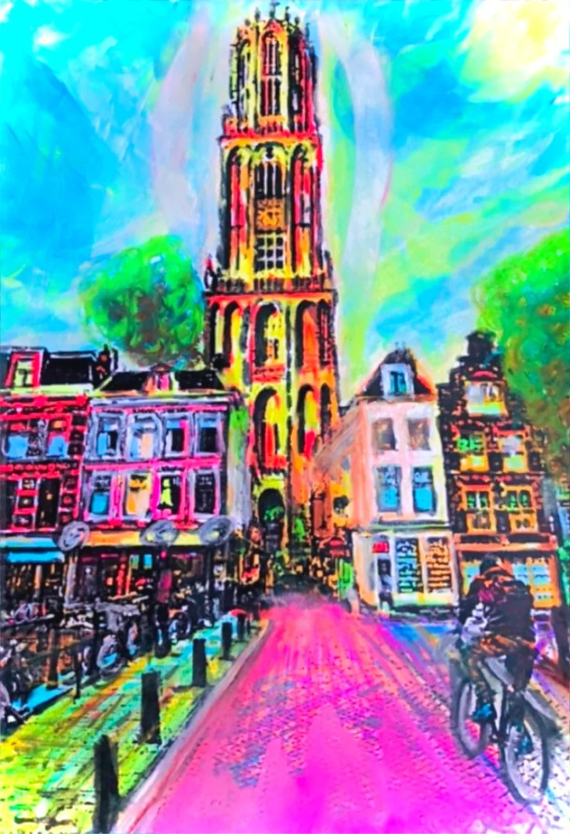 Utrecht postcard & poster series IX | Vanaf de Zadelstraat naar de Dom ...